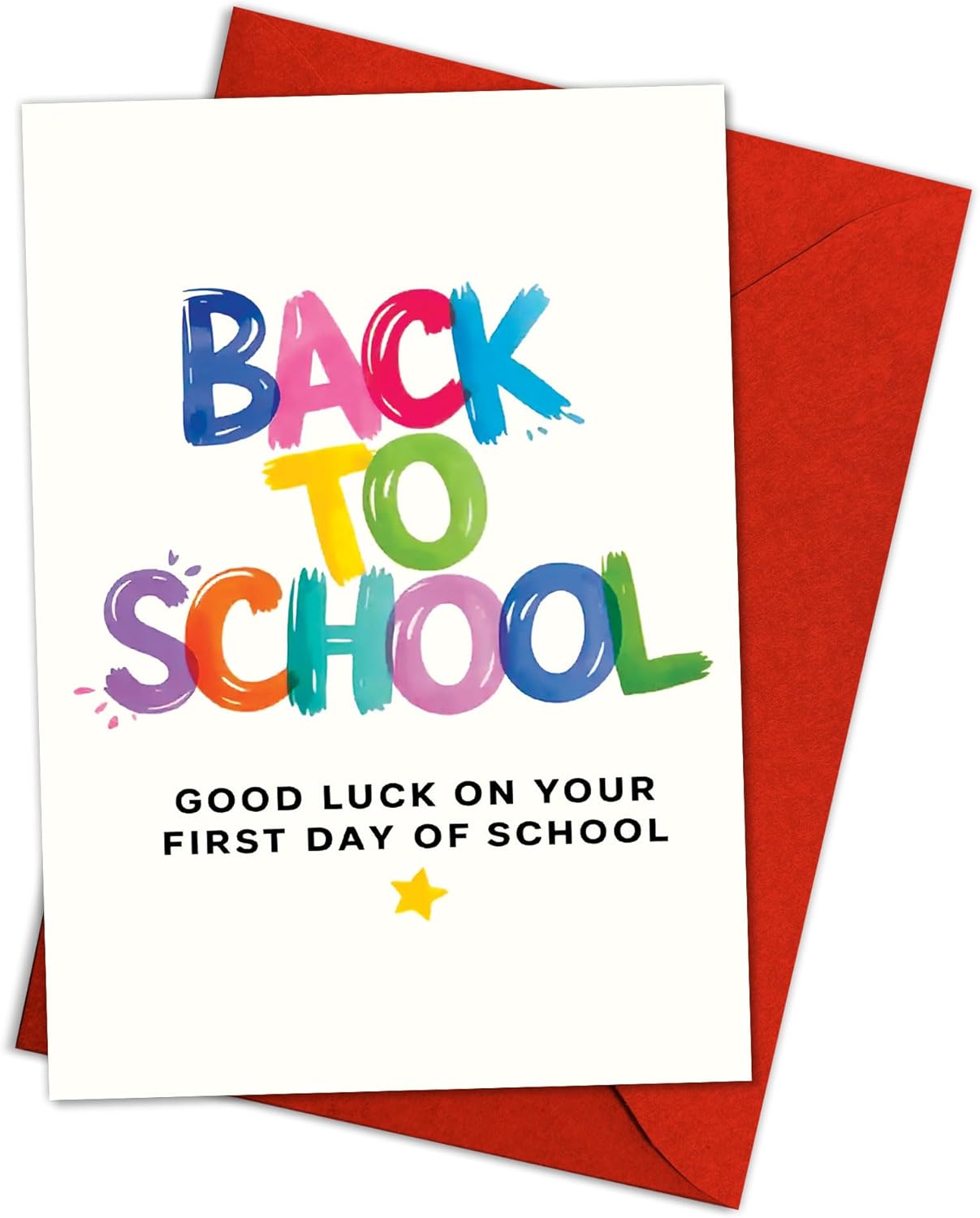 Amazon.com: Back to School Card – Good Luck Greeting Card for First Day ...