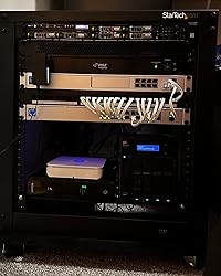 Amazon.com: StarTech.com 4-Post 12U Mobile Open Frame Server Rack, 19in Network Rack with Wheels ...