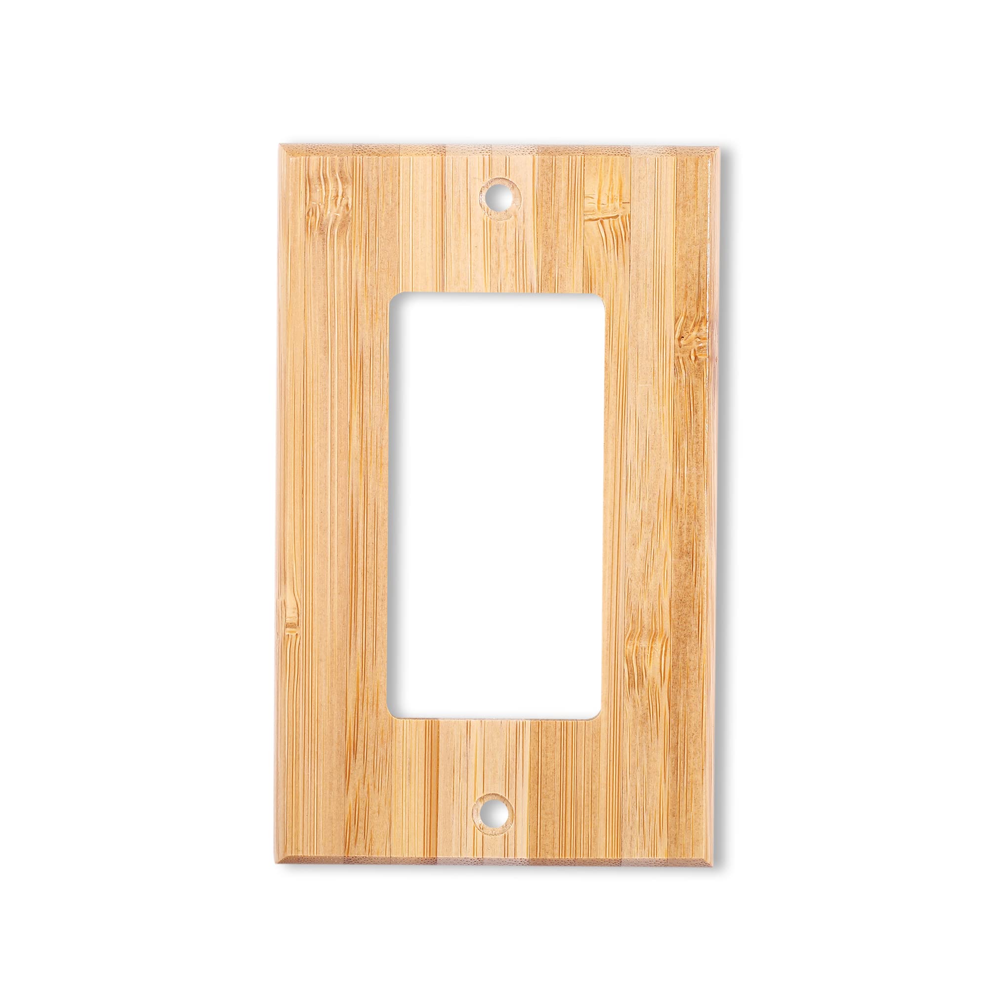 Solid Wood Single Rocker Light Switch Plate 4.5" X 2.76" Bamboo Light ...