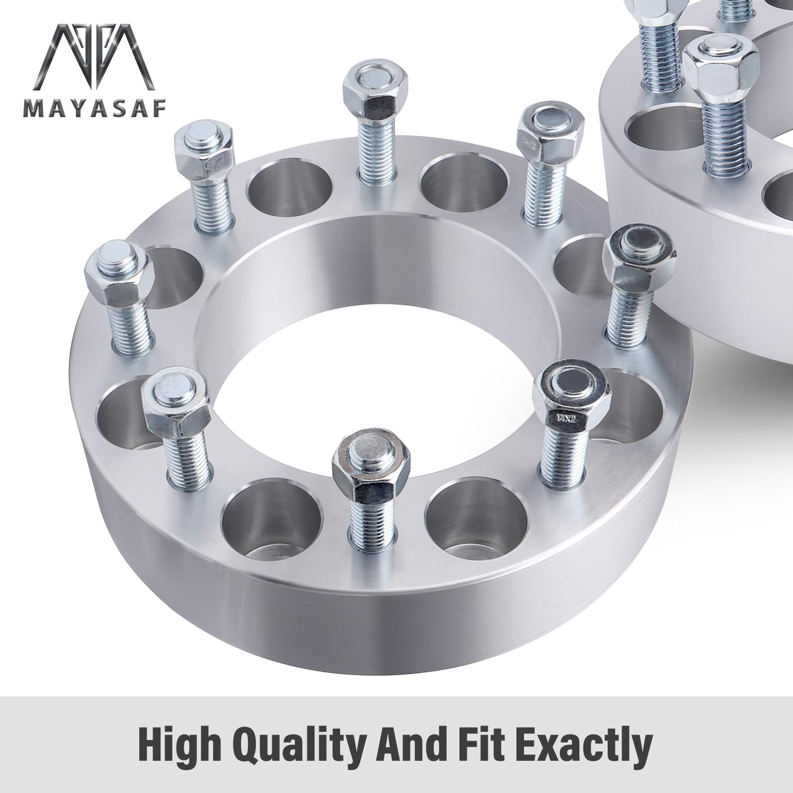 MAYASAF Wheel Spacers [2" Thick, 4 Pack, 8 Lugs] for Ford 1999-04 F-250 ...