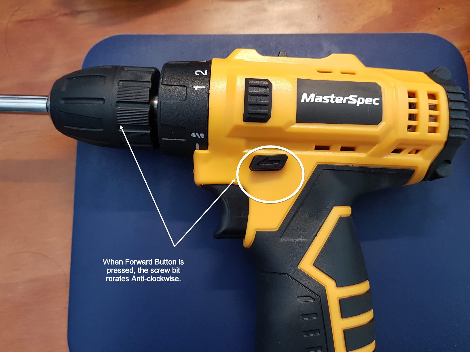 MasterSpec 12V Cordless Drill Driver Screwdriver Accessories with 2 ...