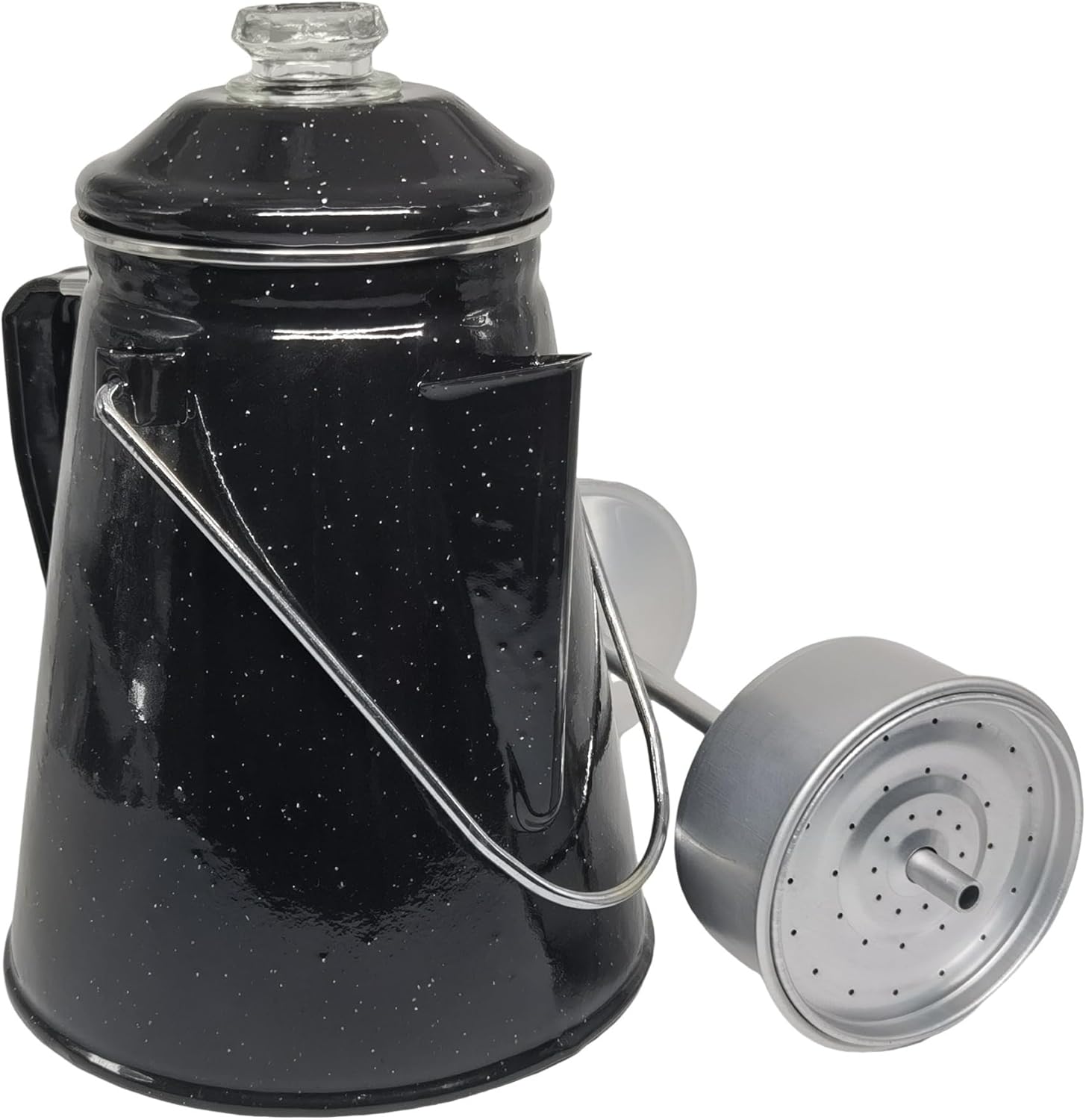 Amazon.com: Enamel Camping Coffee Pot with Built-in Filter for Outdoor ...