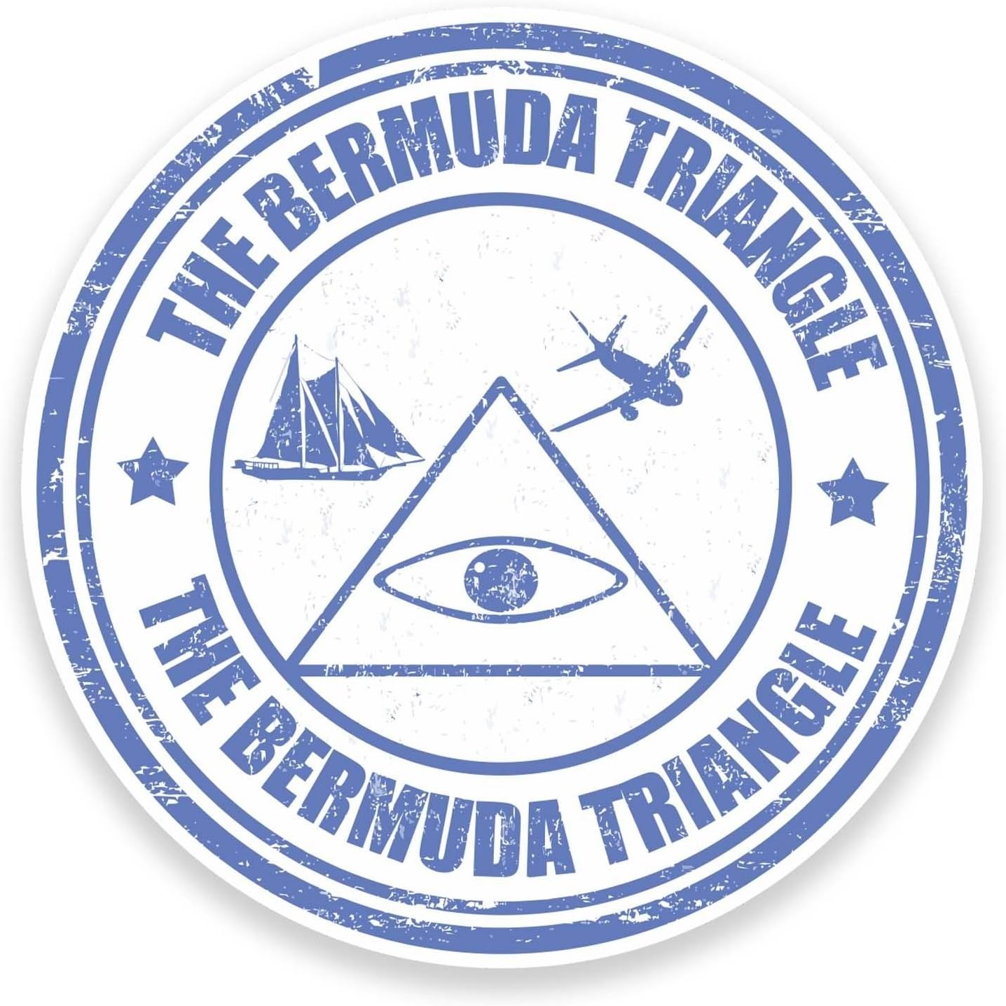 Amazon.com: 2 x Bermuda Triangle Vinyl Stickers : Everything Else