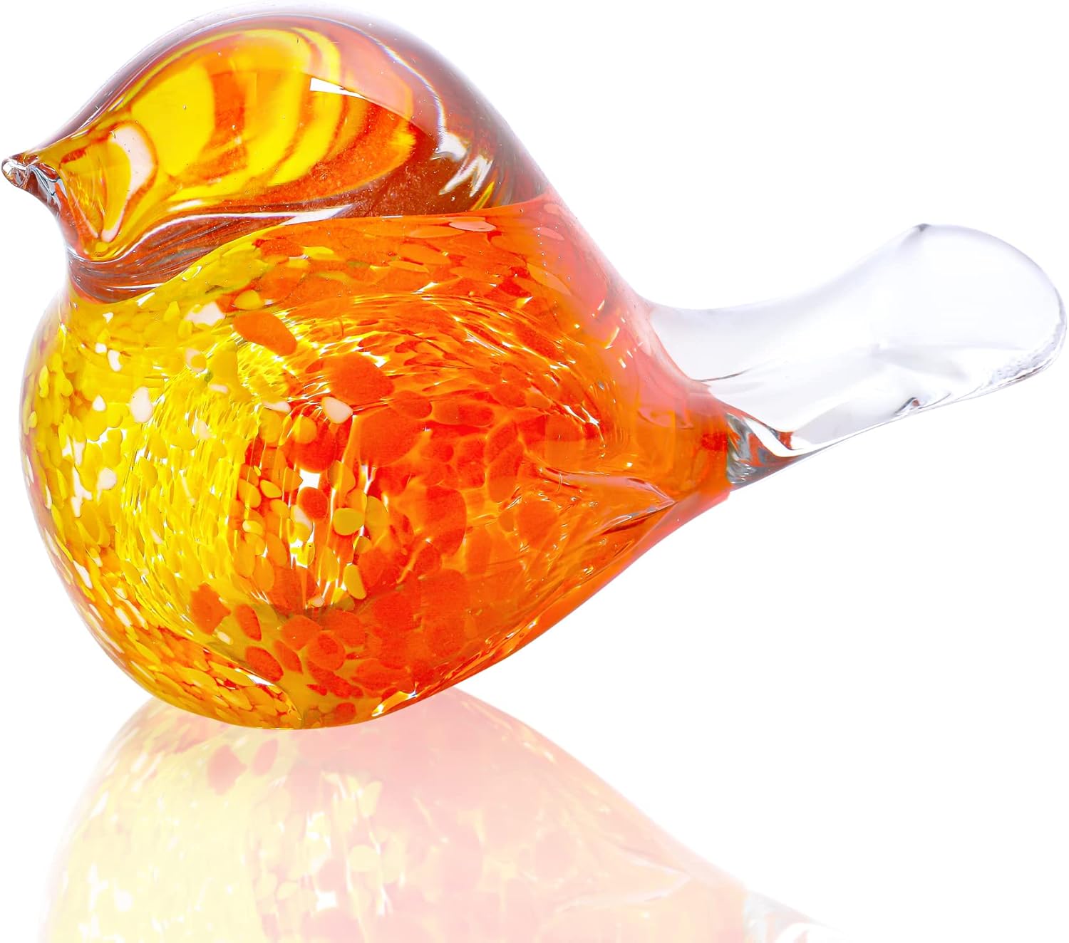 Amazon.com: QFkris 7inch Blown Glass Bird Figurine Collectibles ...