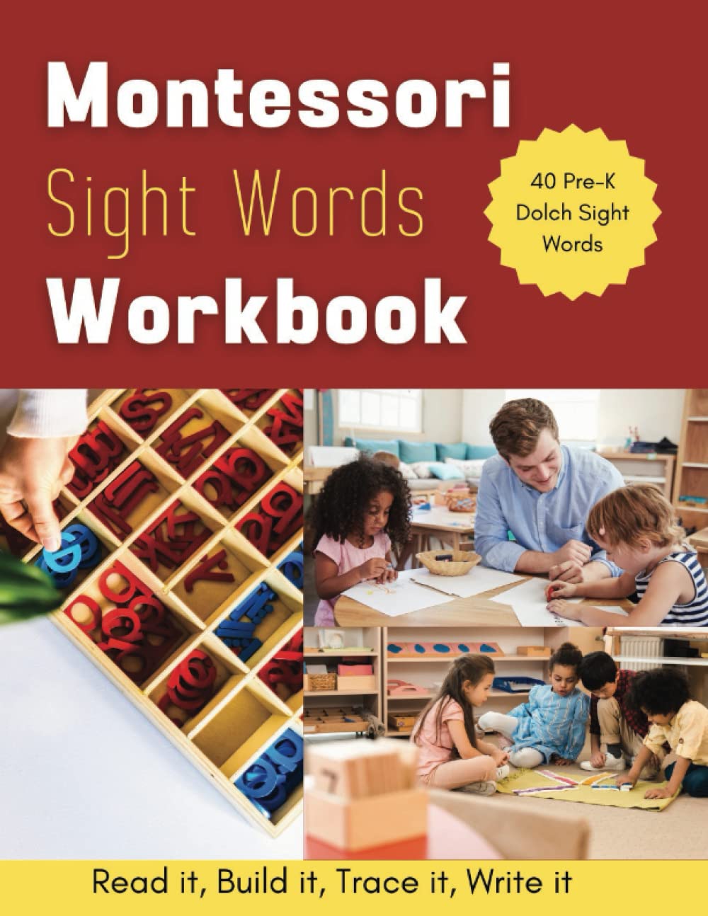Amazon.com: Montessori Sight Words Workbook: 40 Dolch Pre-K Sight Words ...