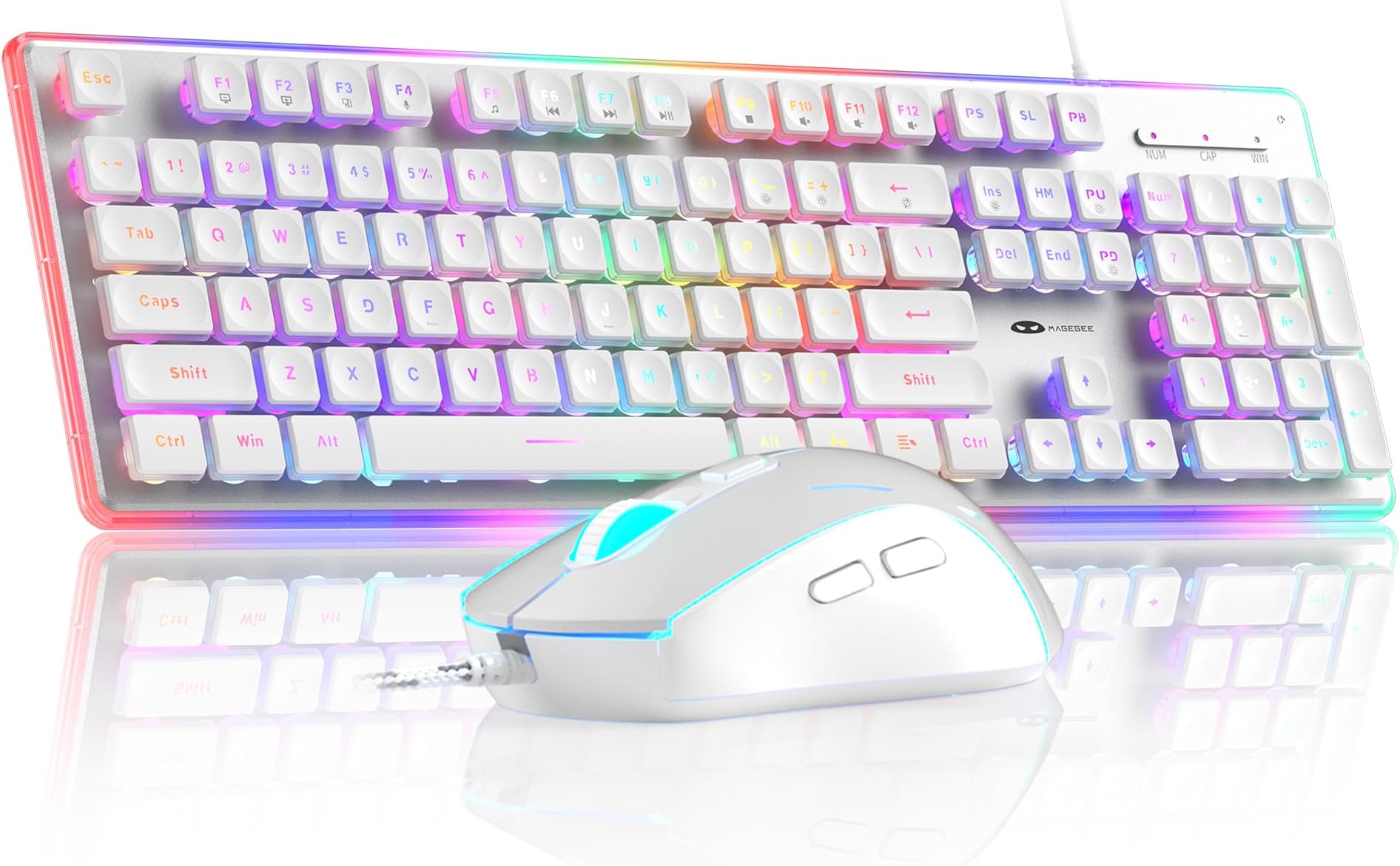 MageGee GK970 Gaming Keyboard and Mouse Combo, Wired Backlit Keyboard ...