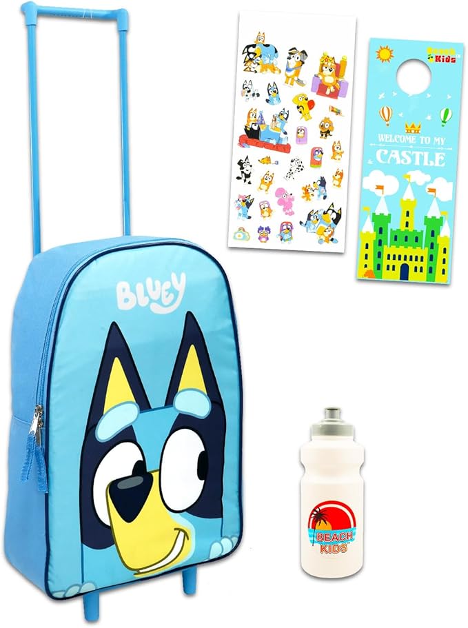 Amazon.com | Bluey Luggage Set for Kids - Bundle with 4 Piece Carry-On ...