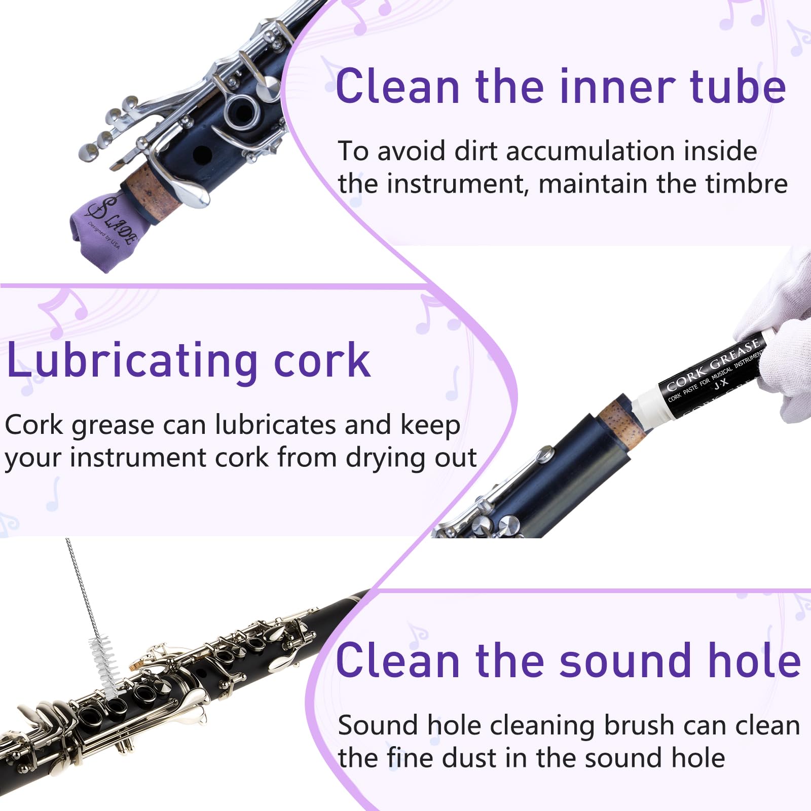 Snapklik.com : Boao 23 Pcs Clarinet Cleaning Kit All In One Accessories Set