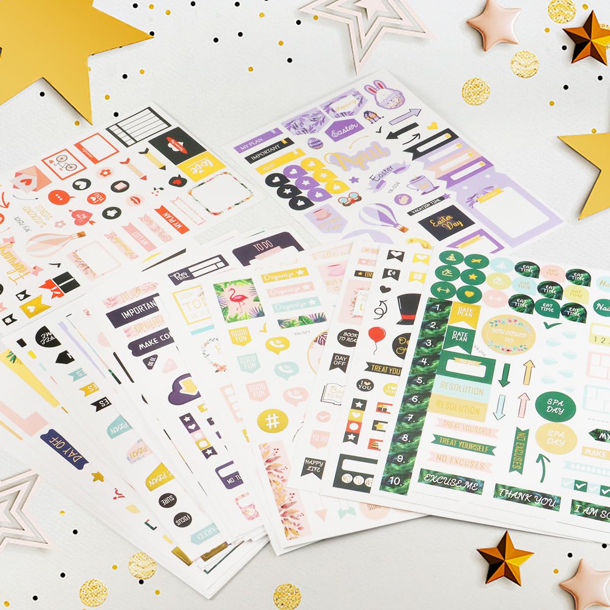 Calendar Stickers Kid Friendly Stickers 24 Pcs Stickers For Sunscreen ...