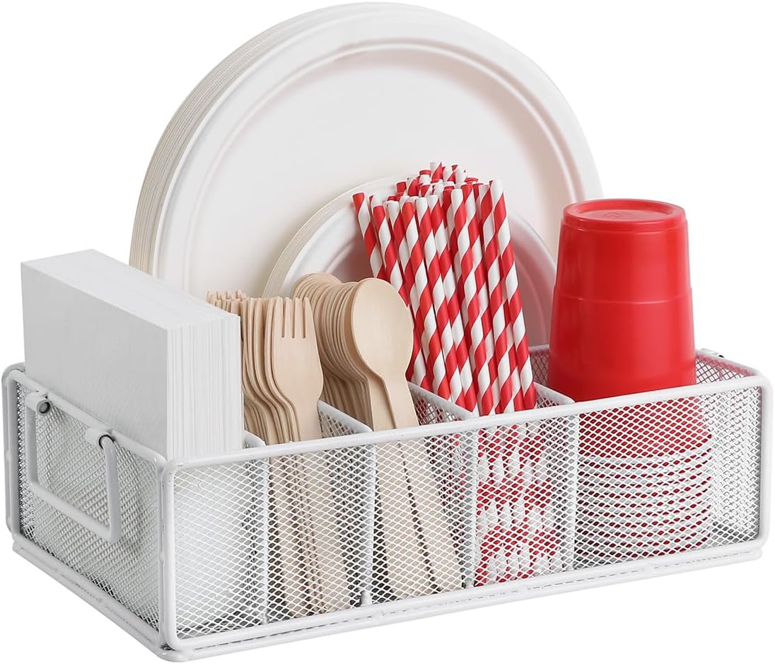 Amazon.com: Wood Paper Plate Holder for Party, Paper Plate Dispenser ...