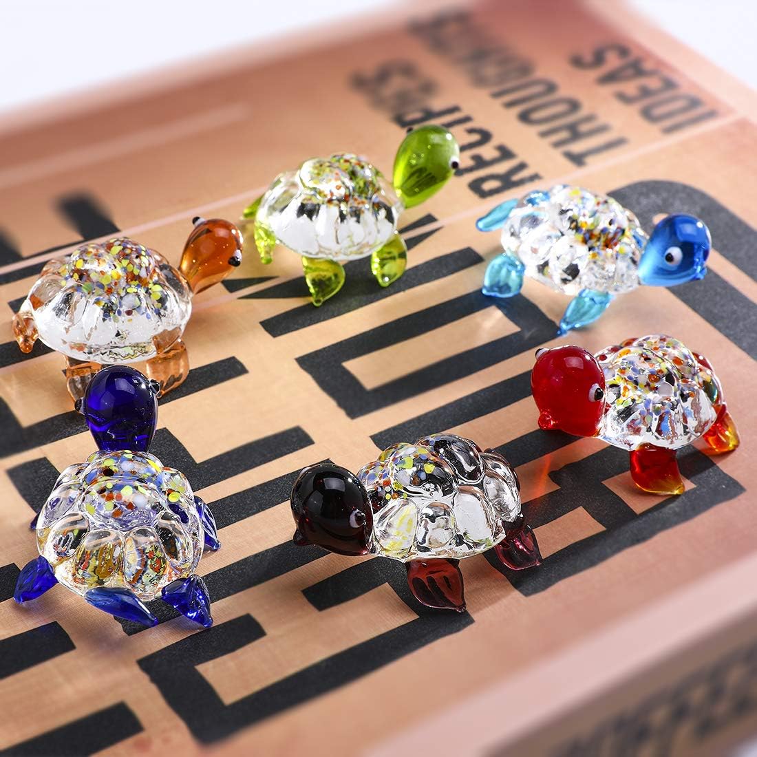 Amazon.com: 1Pc Light Green Small Glass Sea Turtle Figurines Hand Blown ...