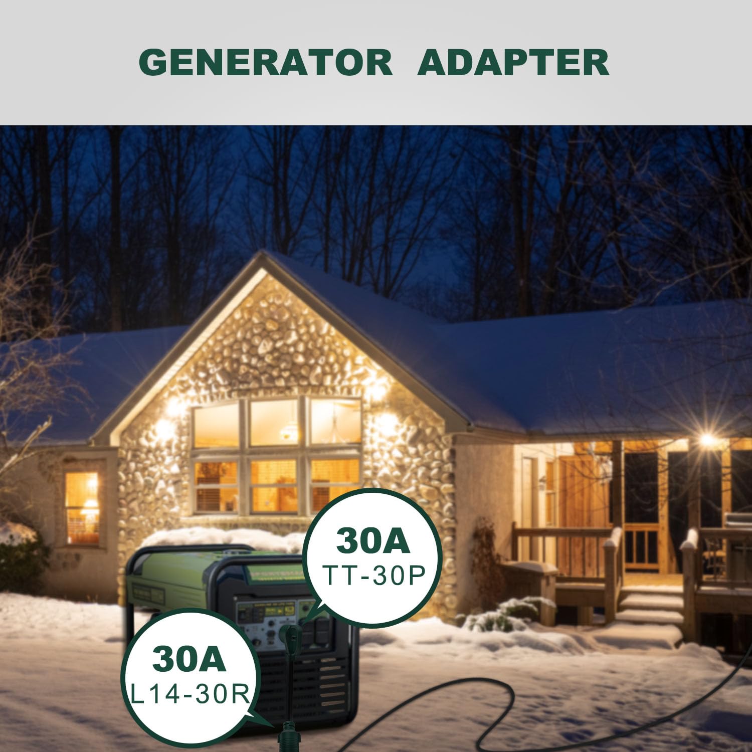 Snapklik.com : NEMA TT-30P To L14-30R Adapter Cord, 30 Amp 3 Prong To 4 ...