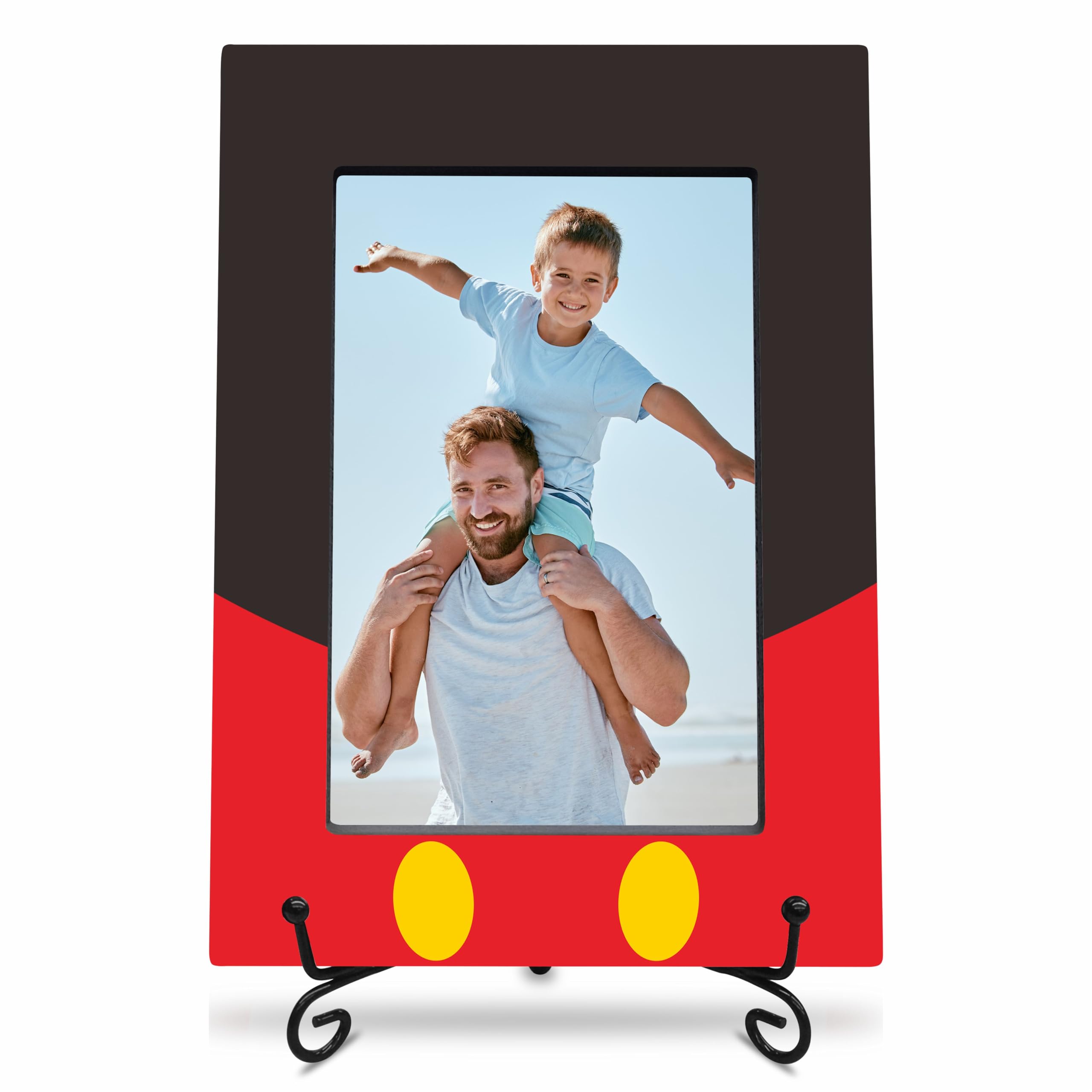 Amazon.com - YKYENR Black & Red Wooden Picture Frame With A Stand, 4x6 ...