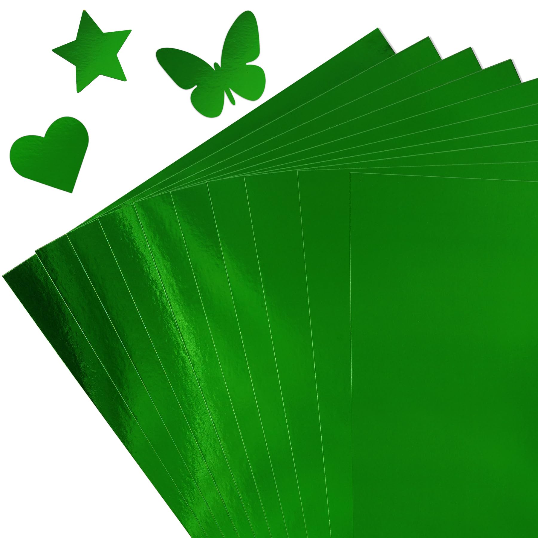 Amazon.com : 30 Sheets Metallic Green Cardstock Paper - A4 Size (250gsm ...