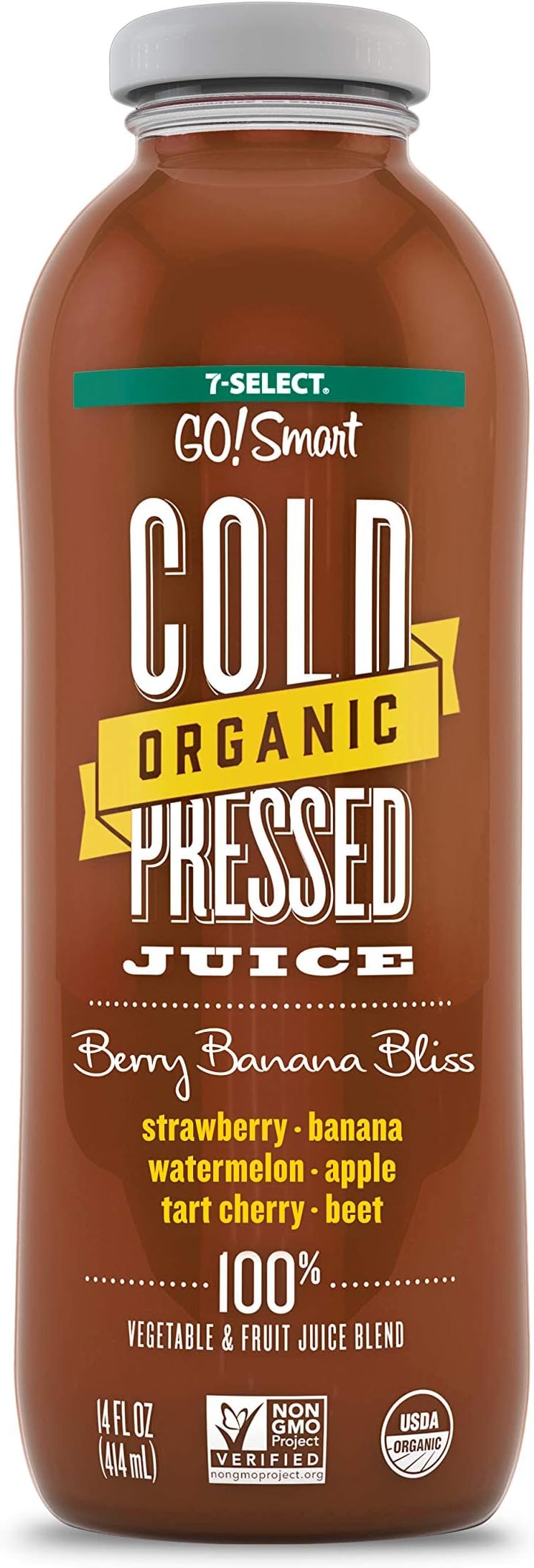 Amazon.com : 7-Select Organic Cold Pressed Juice - Berry Banana Bliss ...