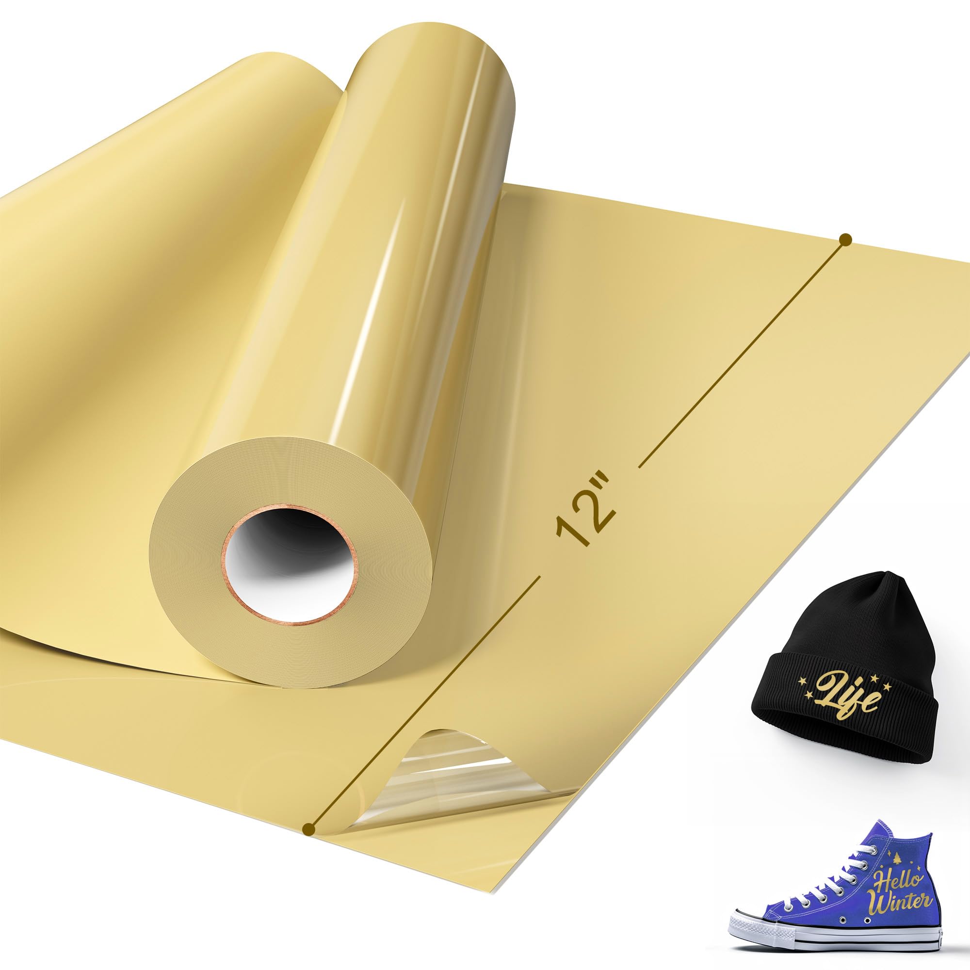Amazon.com: IROHTV HTV Heat Transfer Vinyl, 12" x 10ft Iron on ...