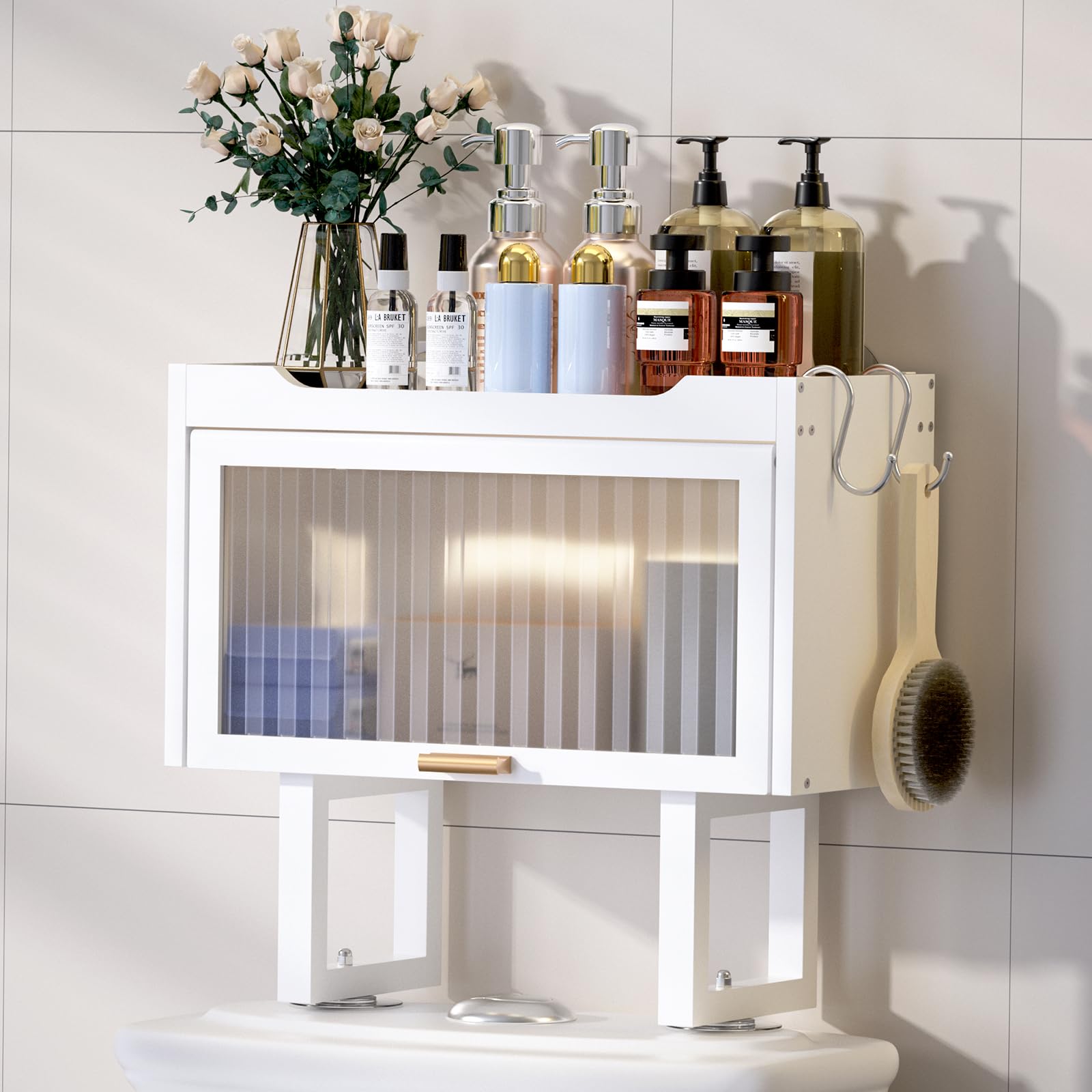 Amazon.com: Cozivolife Over The Toilet Storage Cabinet, Bamboo Bathroom ...