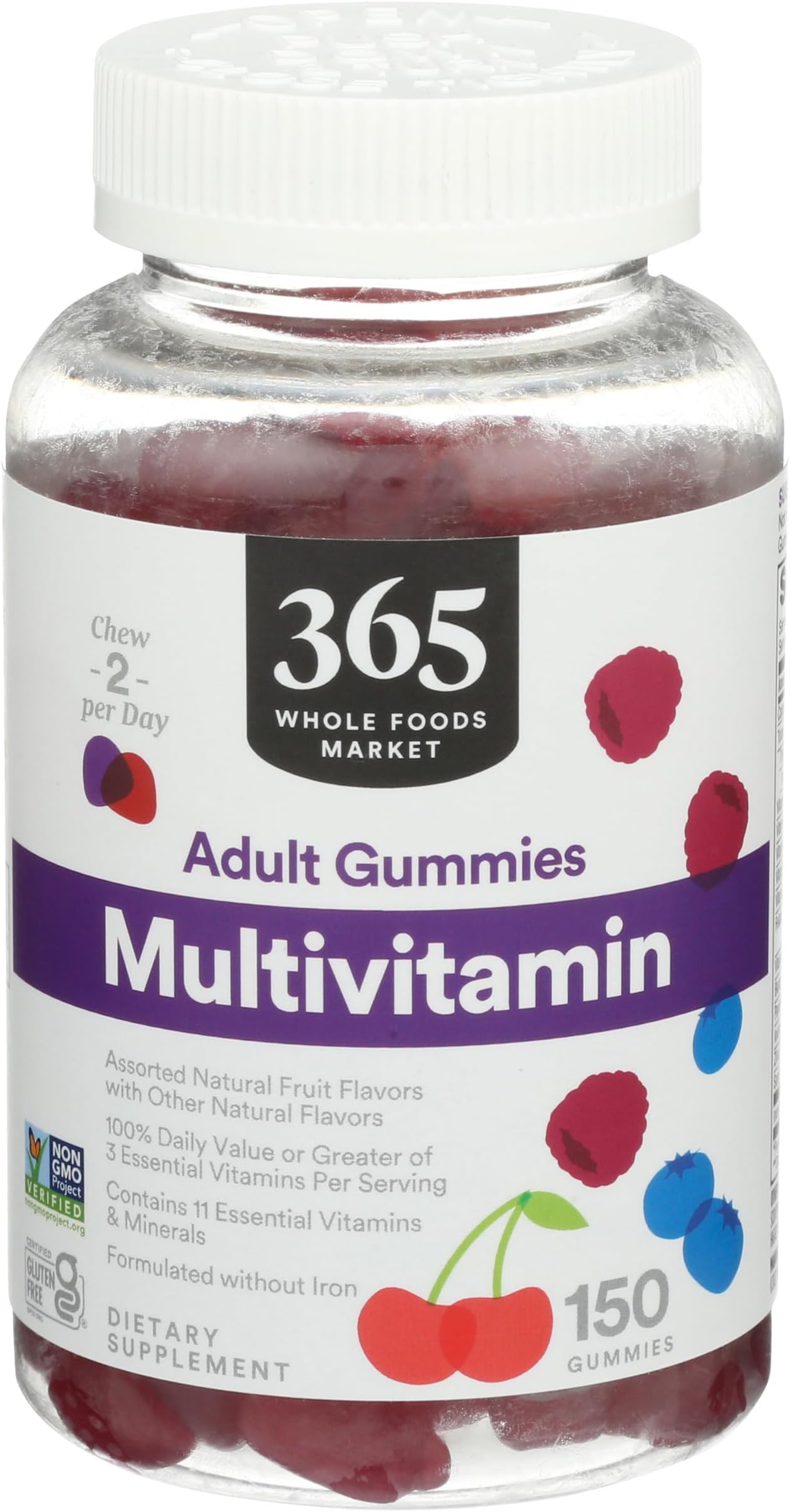 Amazon.com: 365 by Whole Foods Market, Adult Multivitamin Gummies, 150 ...