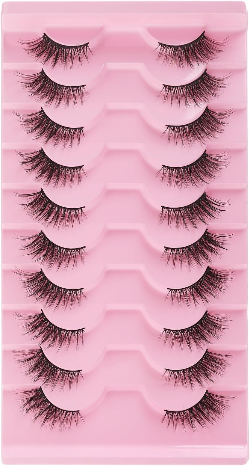 Amazon.com: ALICE Half Lashes Clear Band Cat Eye Lashes 3/4 Corner ...