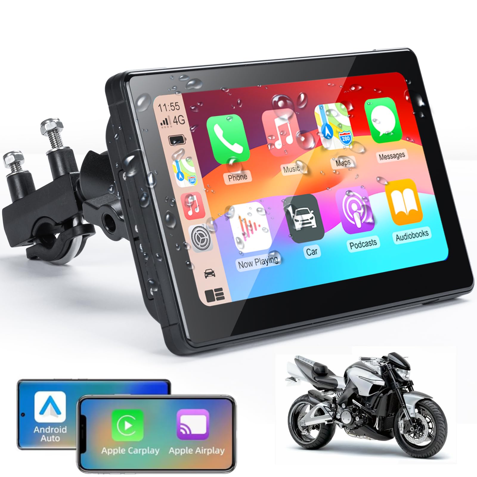 Amazon.com: Wireless Motorcycle CarPlay for Motorbike with CarPlay and ...
