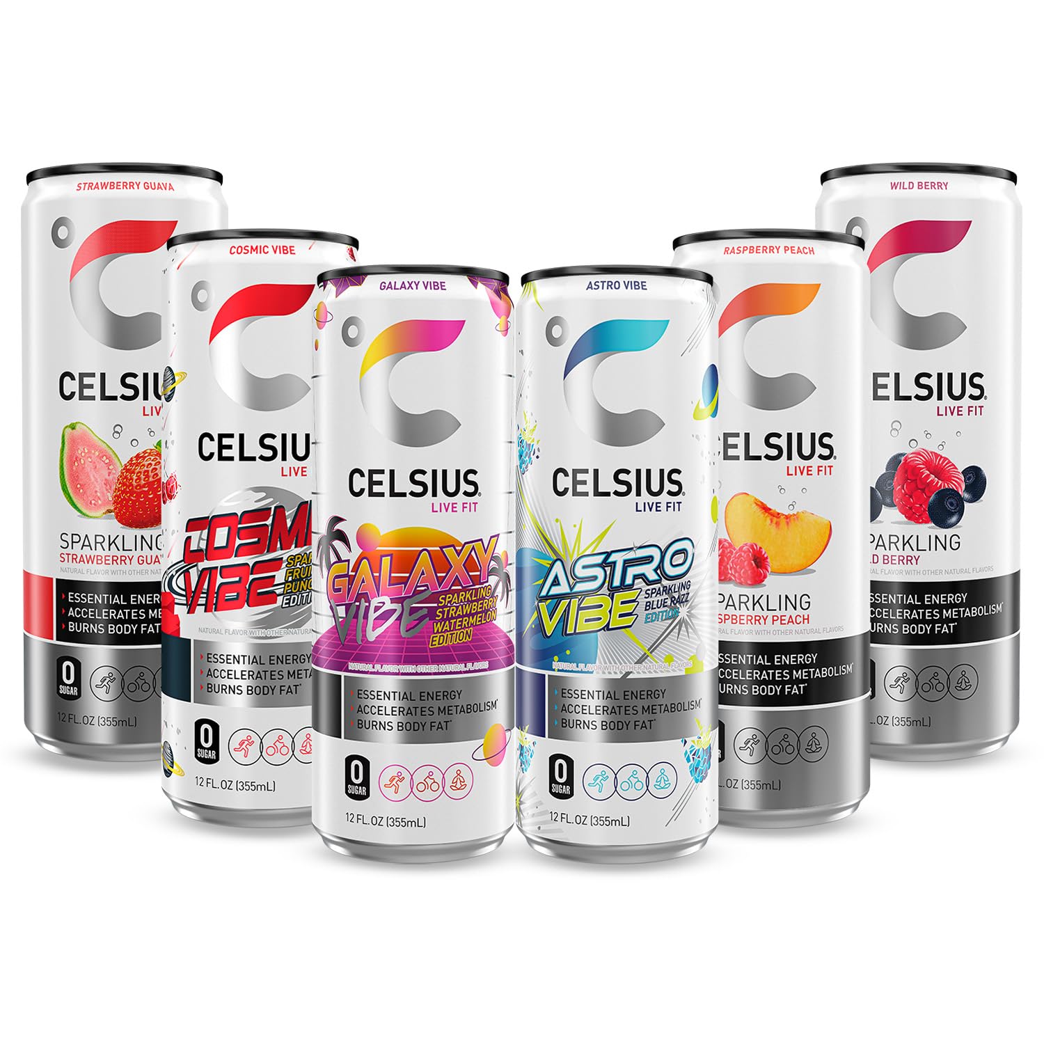 Amazon.com: CELSIUS Assorted Flavors, Functional Essential Energy Drink ...