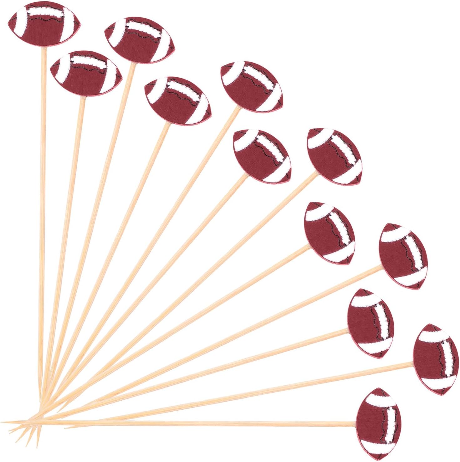 Amazon.com | Mabor 100Pcs Football Toothpicks for Appetizers, Football ...