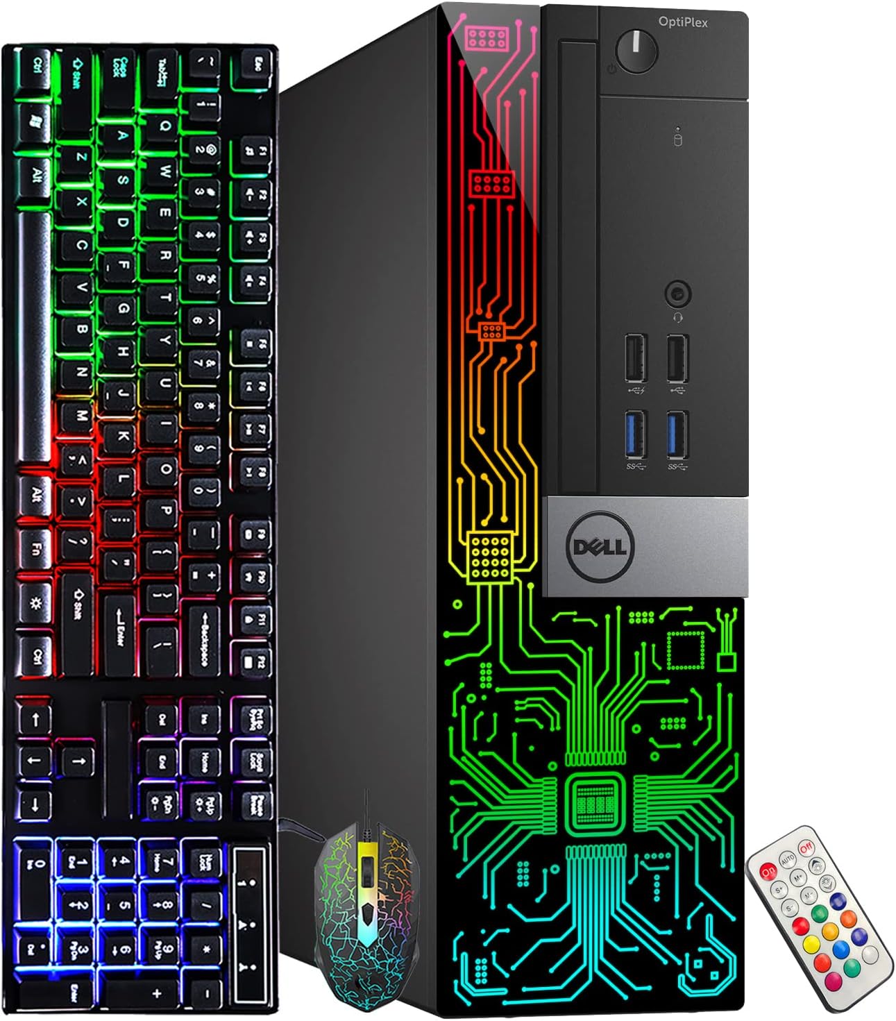 Dell OptiPlex Gaming Desktop RGB Lights Computer Intel Core i5 3.20GHz ...