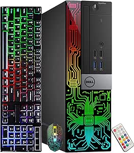 Dell OptiPlex Gaming Desktop RGB Lights Computer Intel Core i5 3.20GHz ...