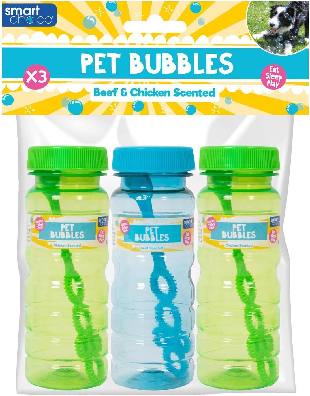 YöL Pet Bubbles- Chicken Beef Scented Meaty Dog Puppy Interactive Toys ...
