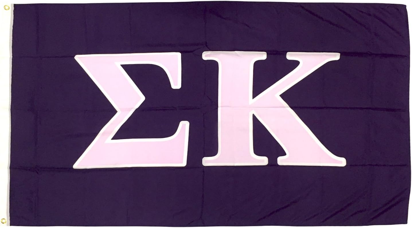 Amazon.com: Sigma Kappa Purple Sorority Letter Flag Banner Greek Large ...