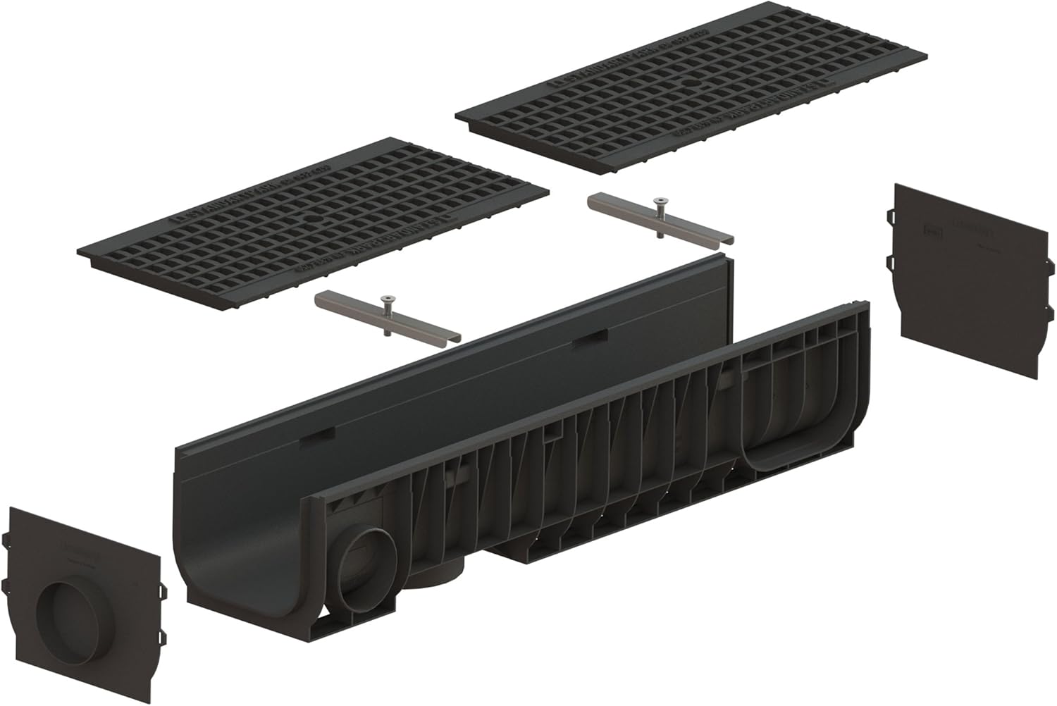 Vodaland - 8 inch Trench Drain cast Iron Grate Package mesh - PC8540 ...