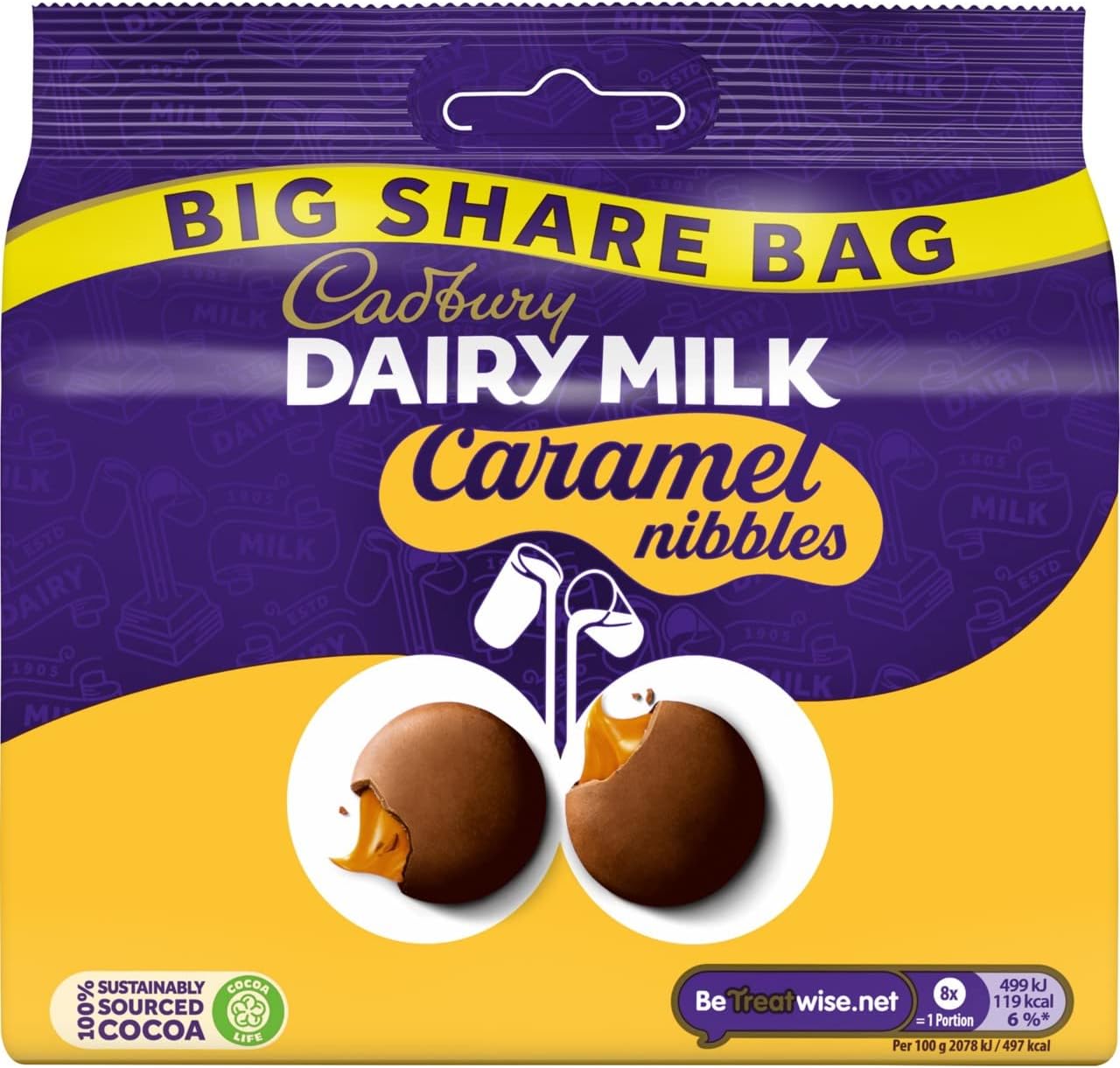 Cadbury Dairy Milk Caramel Nibbles Chocolate Bag, 186g : Amazon.co.uk ...