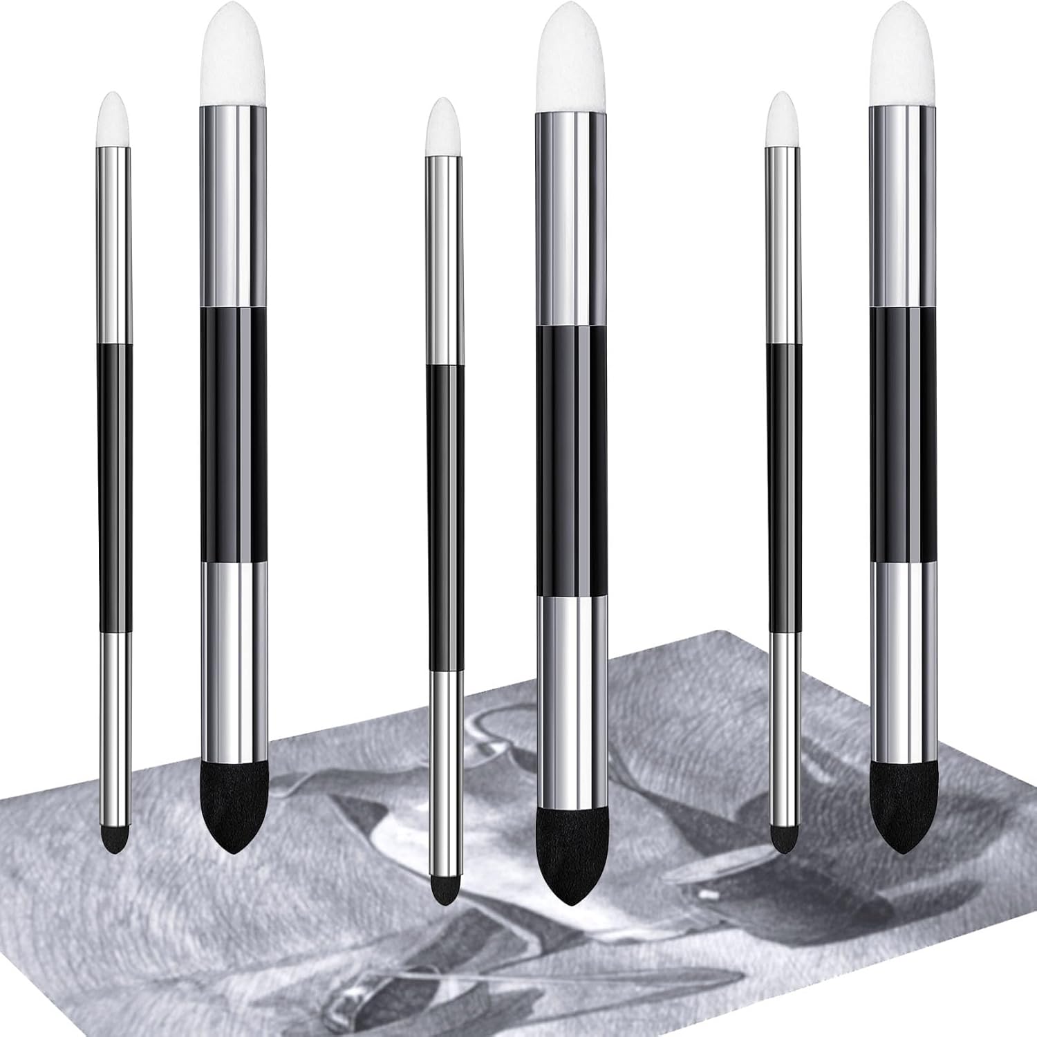 Kosiz 6 Pcs Blending Sponge Pen Double Headed Washable Rubbing Sponge ...
