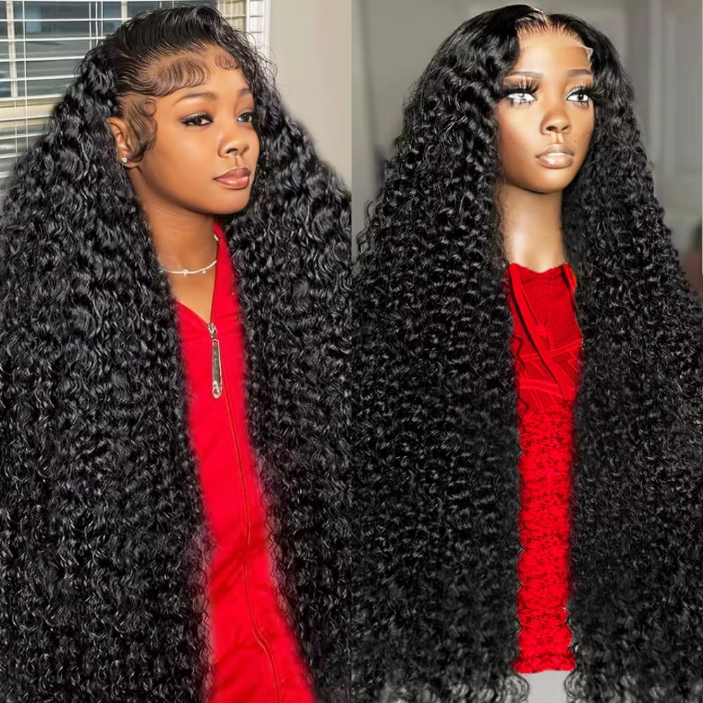 Amazon.com : 100% Real Human Hair Wigs 200% Density 13x6 28 Inch Deep ...