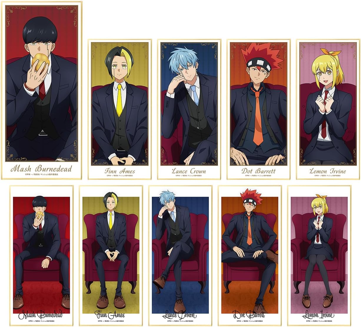 Amazon.co.jp: TVアニメ「マッシュル MASHLE 」 描き下ろしイラスト スーツver. トレーディングスタンド付き色紙 10個入り BOX : おもちゃ