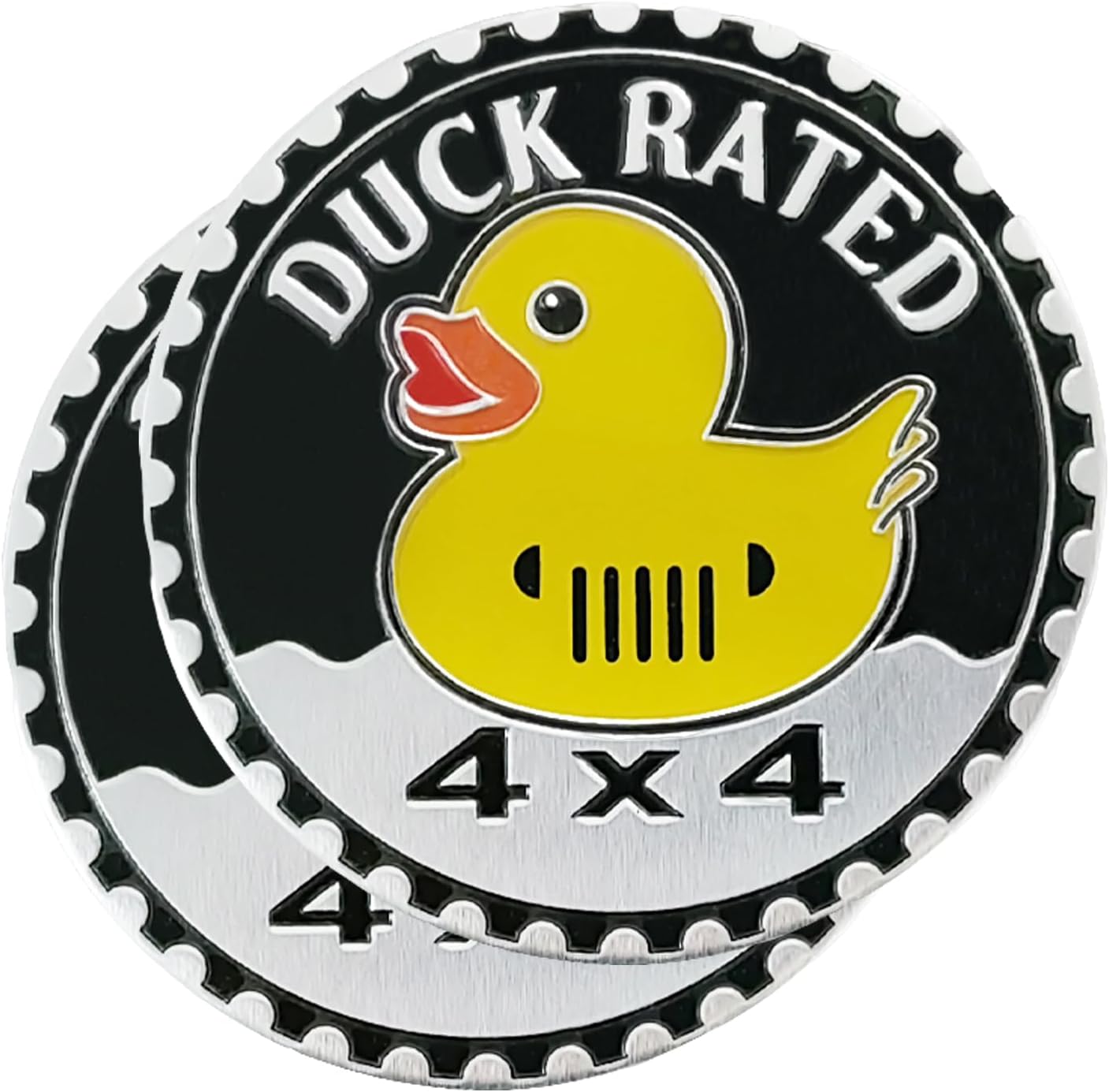 Amazon.com: Duck Badge, Duck Rated Car Emblem 4 x 4, Metal Automotive ...