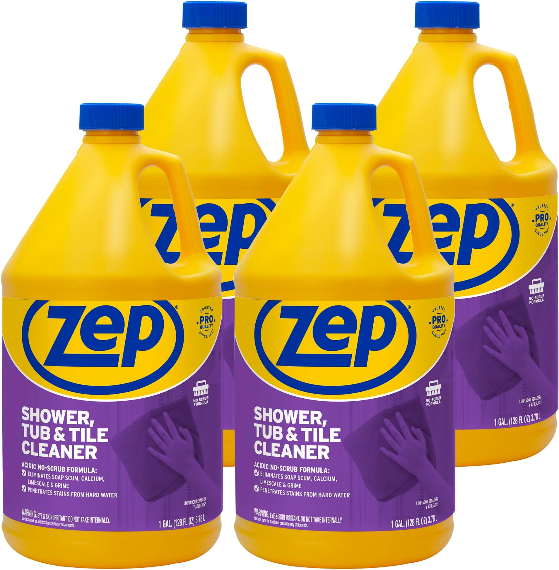 Amazon.com: Zep Shower Tub and Tile Cleaner 1 Gallon ZUSTT128 (Case of ...