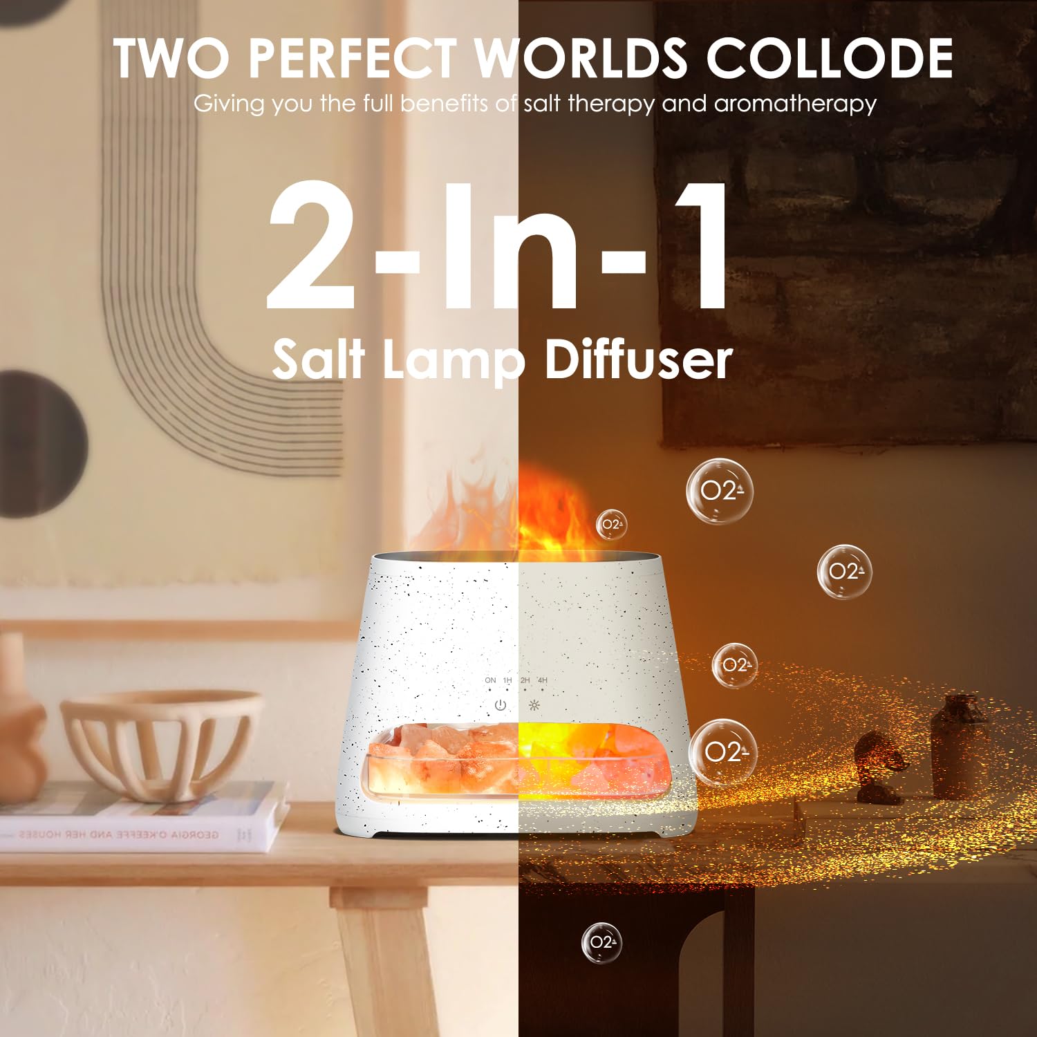 Snapklik.com : SALKING 2-in-1 Himalayan Salt Lamp & Ultrasonic ...