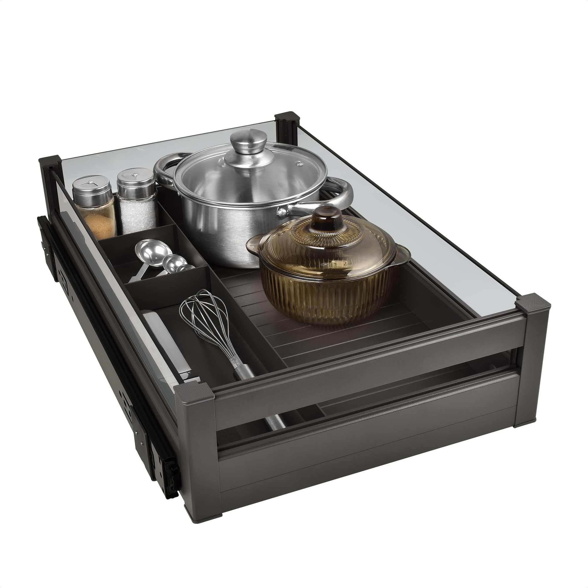 YOHOM Tiroir coulissant de cuisine pour armoire coulissante, garde ...