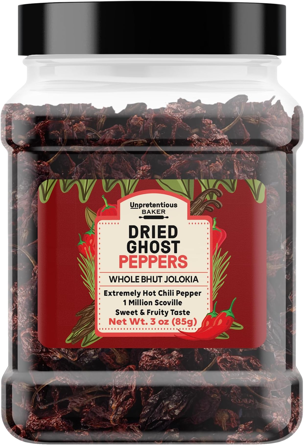 Amazon.com : Unpretentious Dried Ghost Peppers, 25 count, Extremely Hot ...