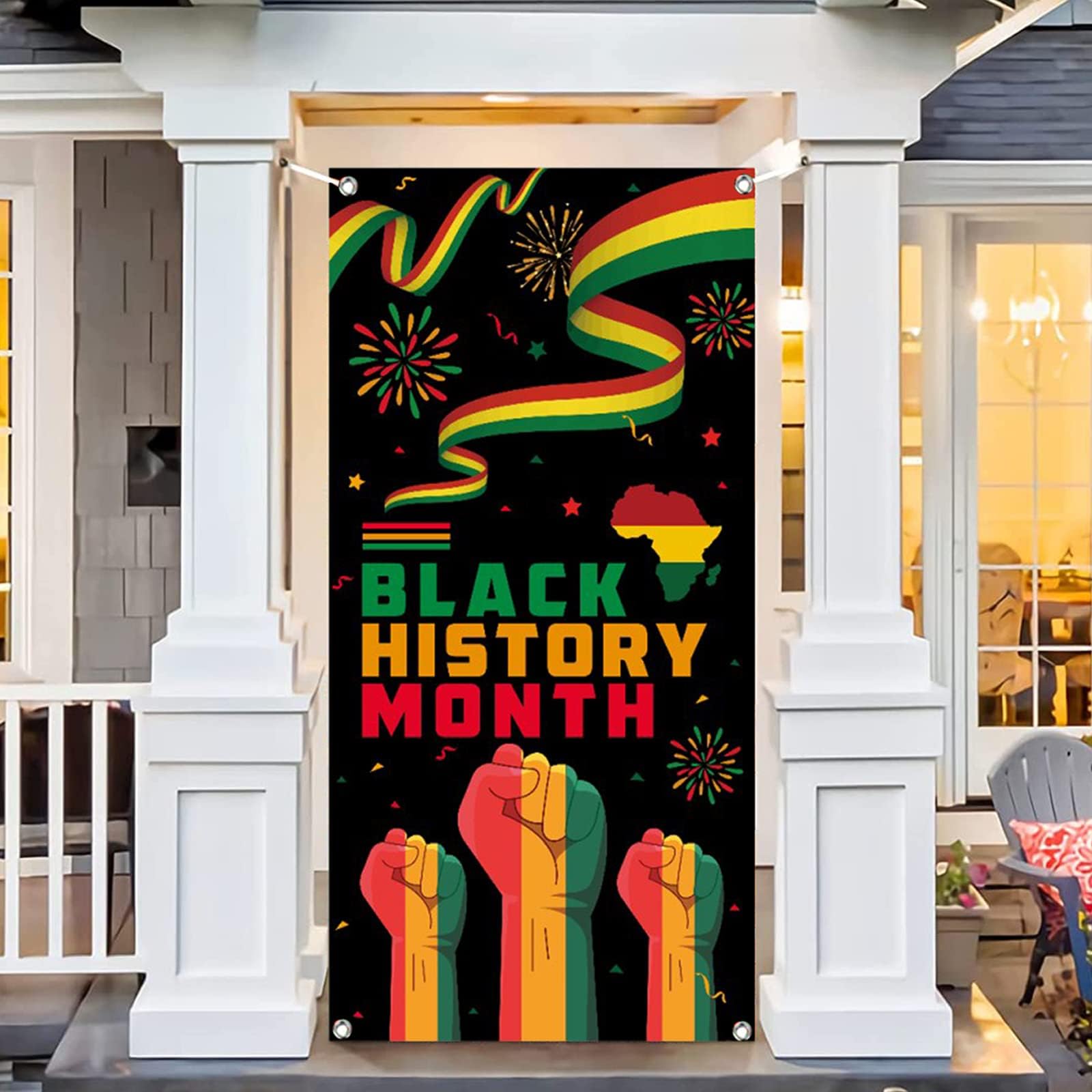 Amazon.com: Black History Month Decorations Door Cover 71×35 Inch ...