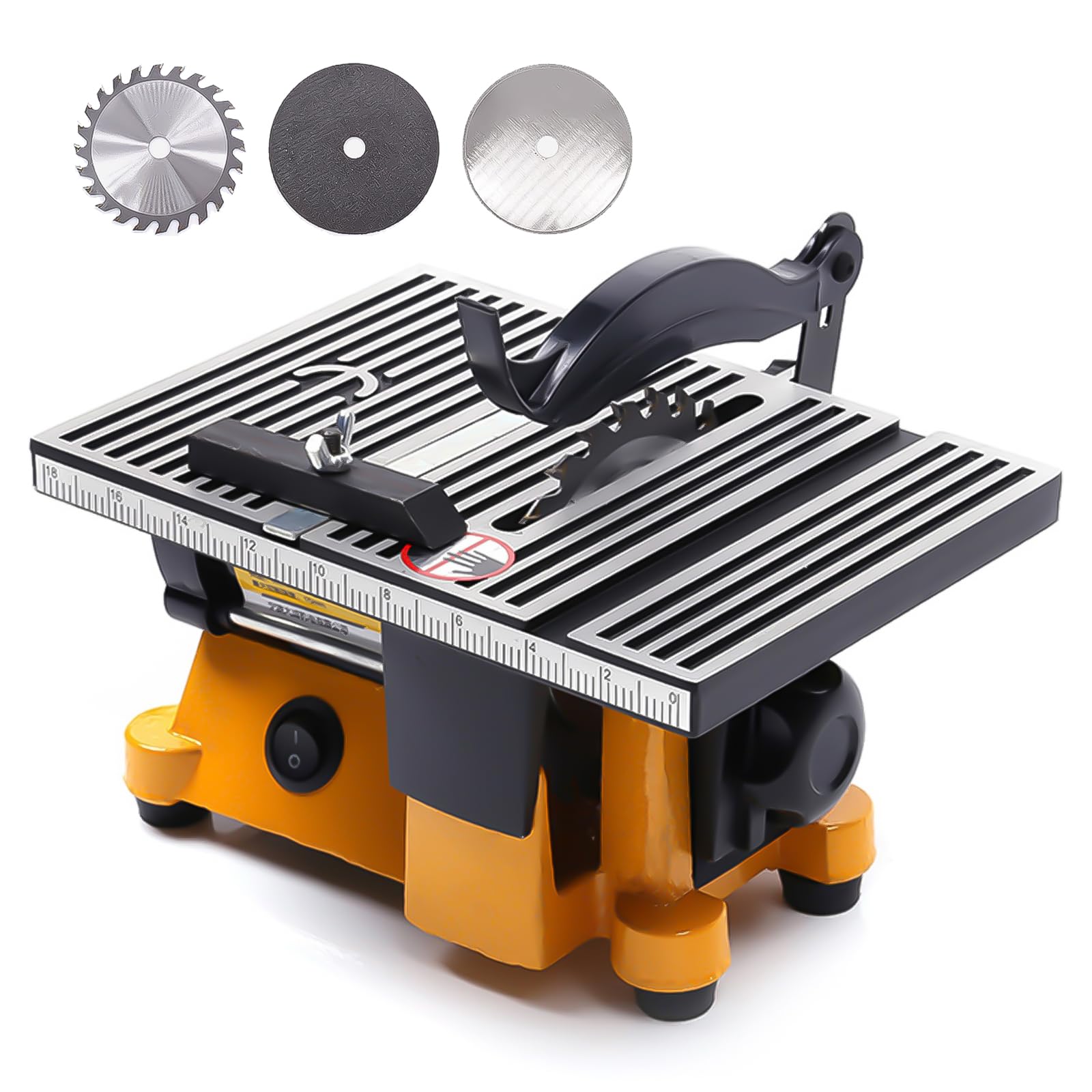 NAWESRVA 4" Mini Portable Table Saw with 3 Blades – Compact Electric ...