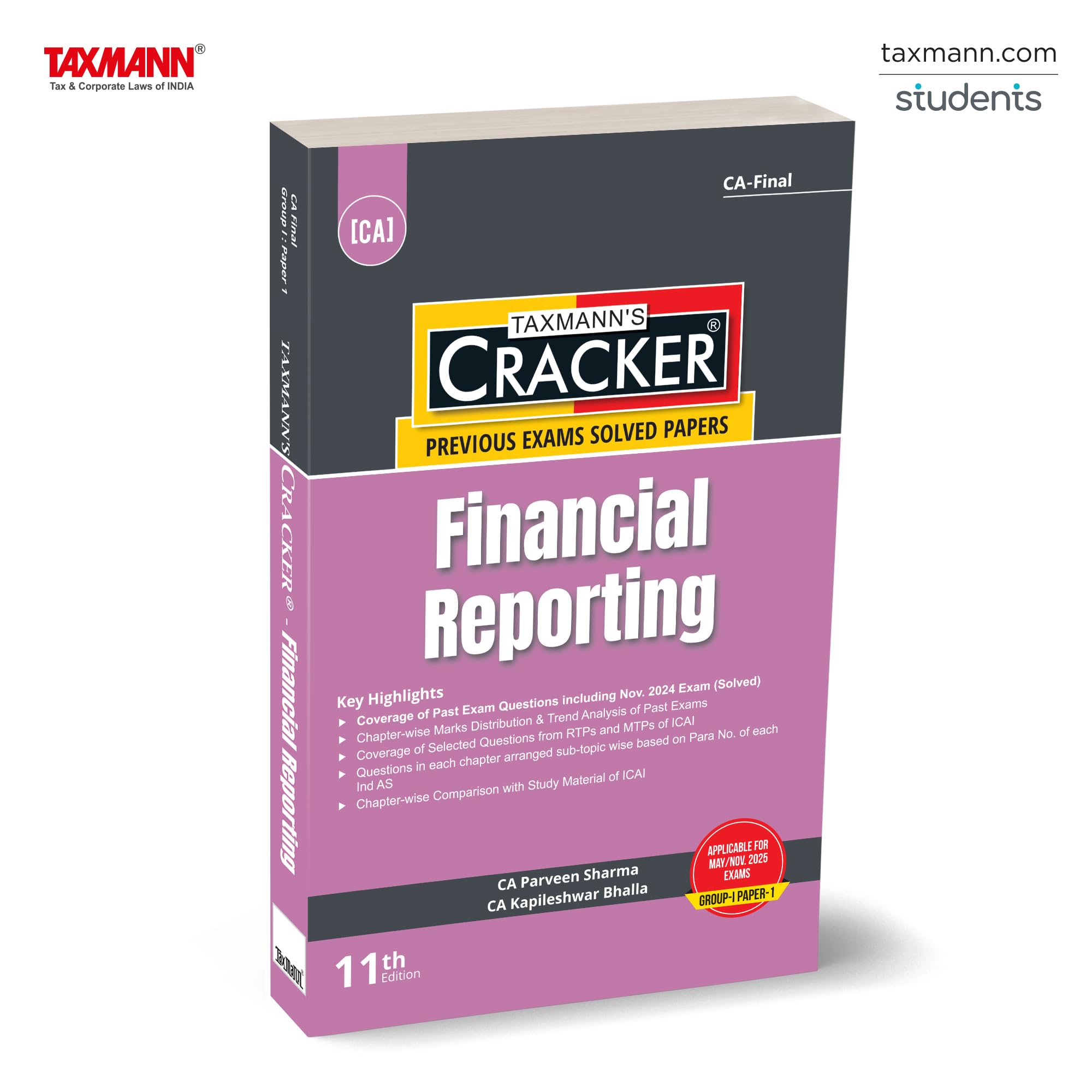 Buy Taxmann's CRACKER for Financial Reporting (Paper 1 | FR) – Covering ...