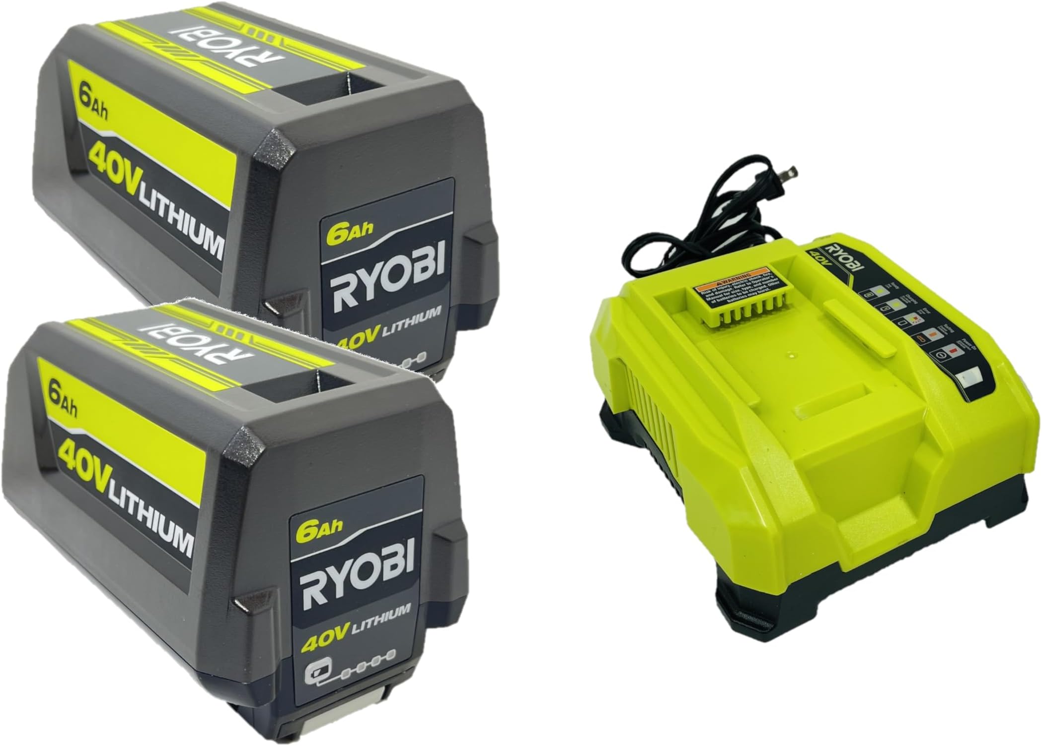 Amazon.com: RYOBI 40V Lithium-Ion 6.0 Ah High Capacity Battery and ...