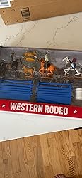 Amazon.com: Newray Western Riders Bull Ring Rodeo Action Figure Playset ...