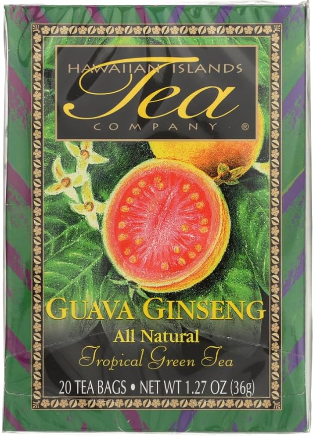 Amazon.com : Guava Ginseng Green Tea 20 Tea bags : Grocery Tea Sampler ...