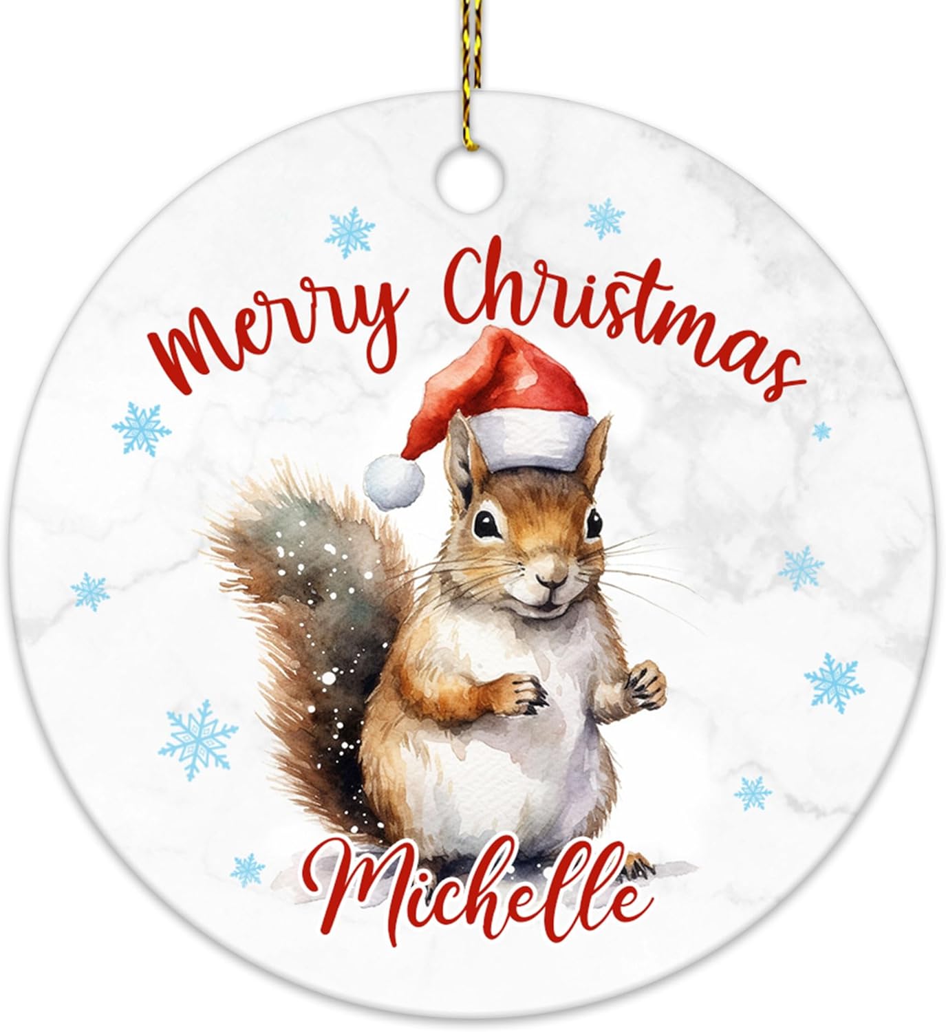 Amazon.com: Hyturtle Personalized Christmas Ornament Gifts for Squirrel ...