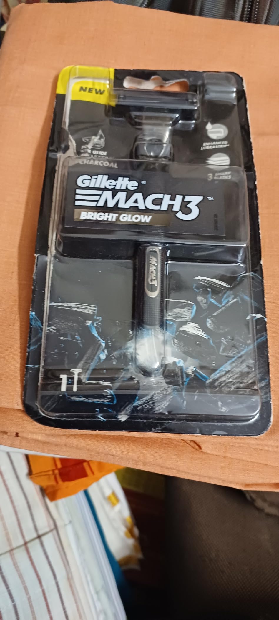 Gillette Mach3 Charcoal Razor for Men with New Enhanced Lubrastrip with ...