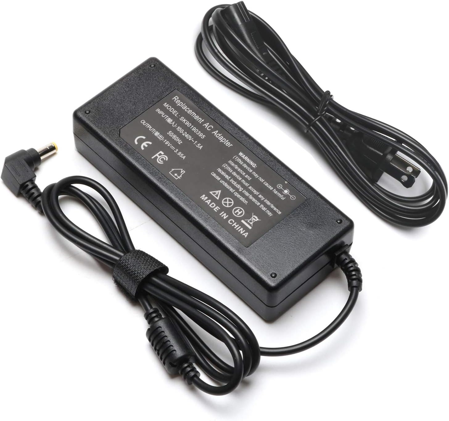 Amazon.com: 19V 3.95A 75W Laptop Charger AC Adapter Power Supply for ...