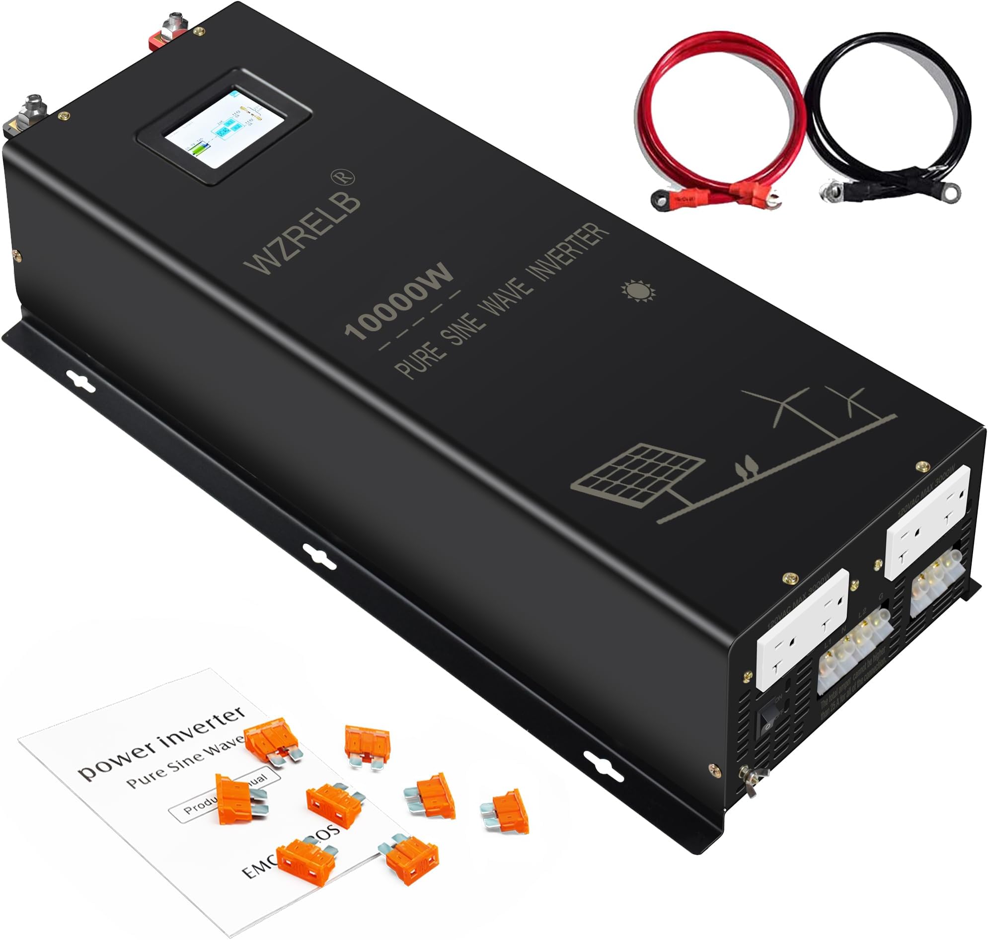 Amazon.com: WZRELB 10000W 24V Pure Sine Wave Inverter,24 Volt DC to AC ...
